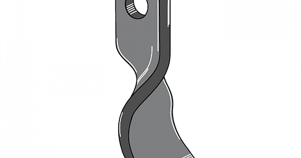 Twisted Flail Mower Blade