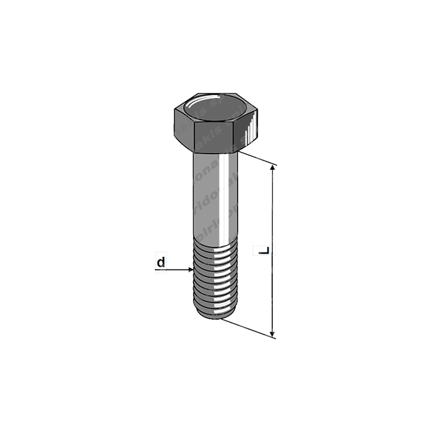 DIN 931 : 953122260 Hexagon Bolt DIN 931 10.9 M22x260 Head ...