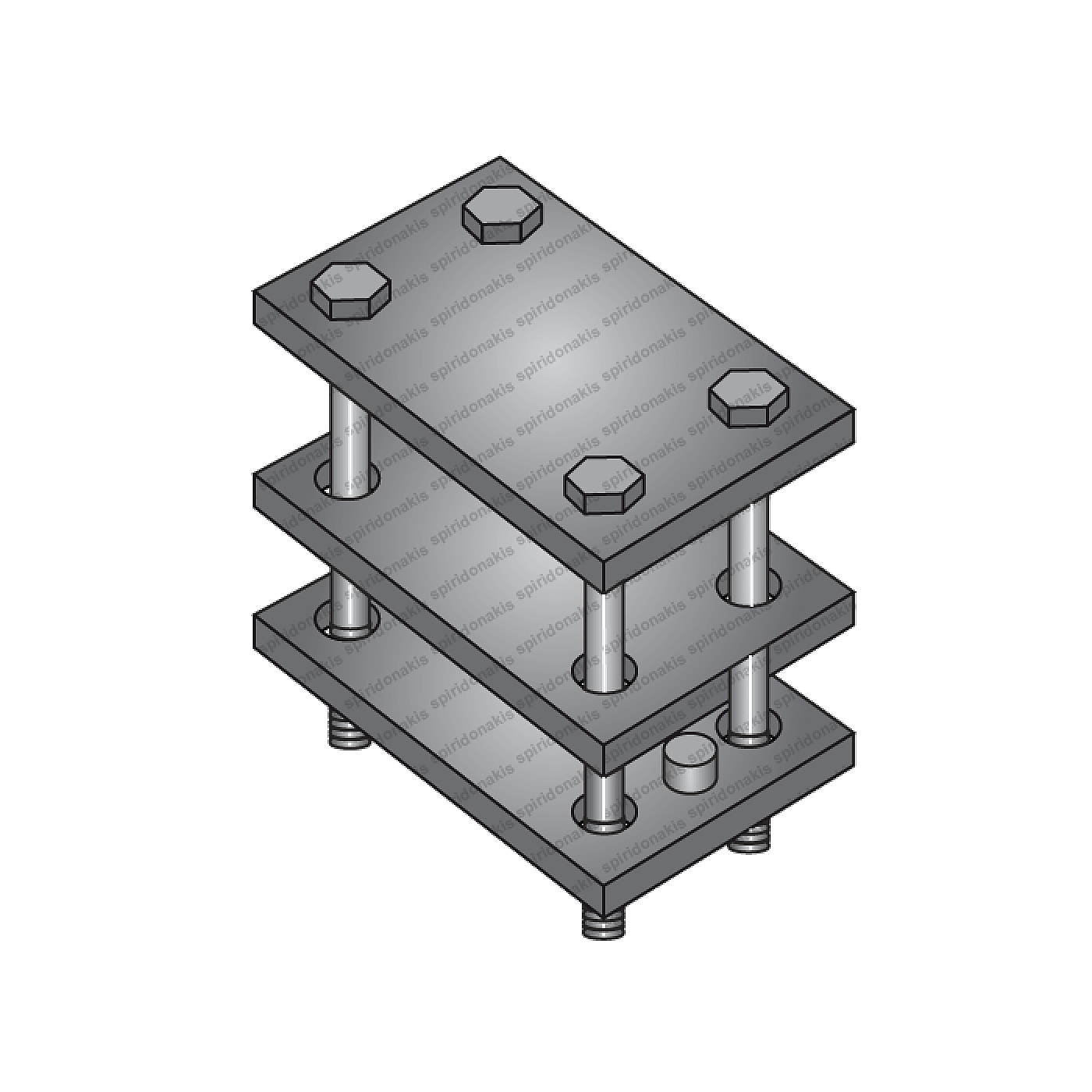 Double Coil 40x40 : 04-100 Complete Clamp 40x40 for Tine ...