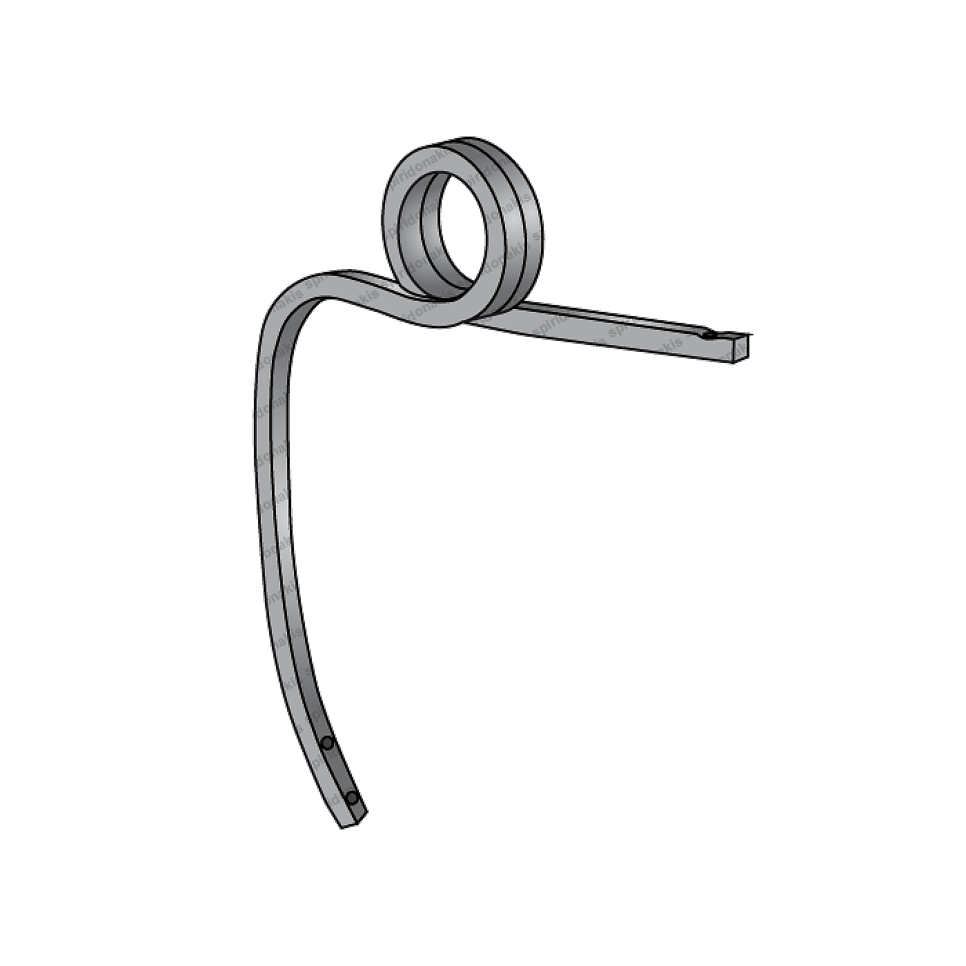 Double Coil 20x20 : 04-001L Cultivator Double Coil Tine 20x20 ...