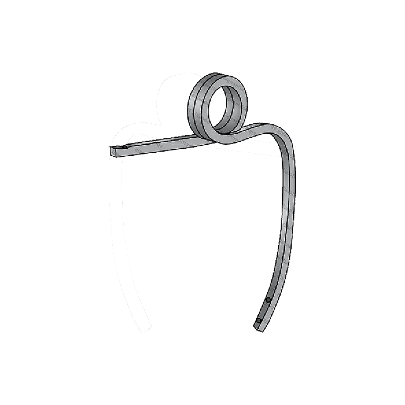 Double Coil 35x35 : 04-030R Cultivator Double Coil Tine 35x35 ...