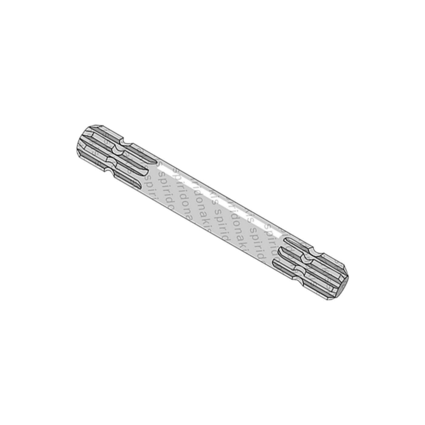 Splines : 21-184 PTO Shaft Partikof Male Double 1 -3/4 ...