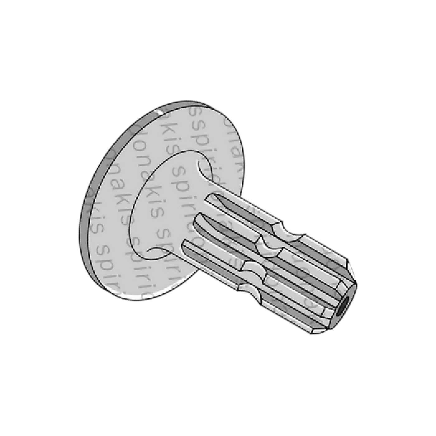 Splines : 21-211 PTO Shaft Male with Flange 1 -3/8 z6 Φ.120 ...