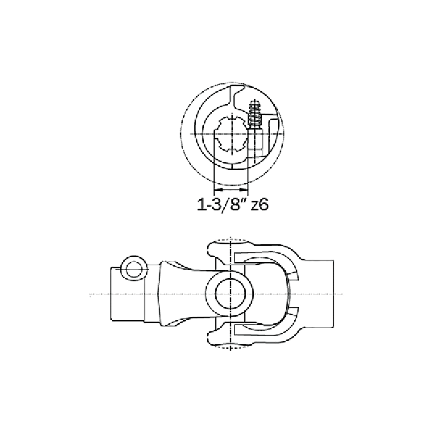 Joints : 070562 External Splined Tube Joint 070562 No5 30,2x80 ...